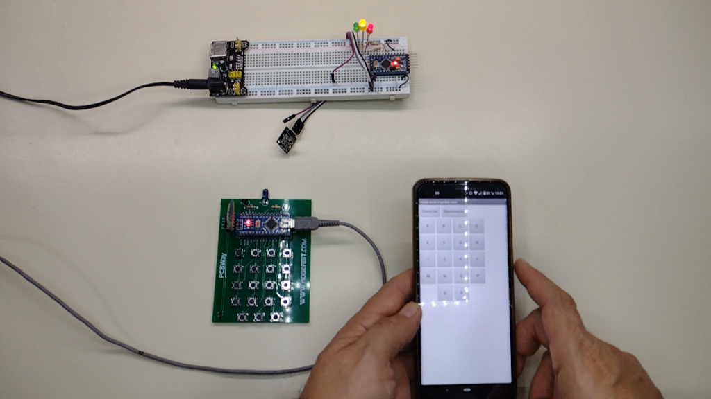 Control remoto x infrarrojo controlado por teclado y bluetooth – RogerBit
