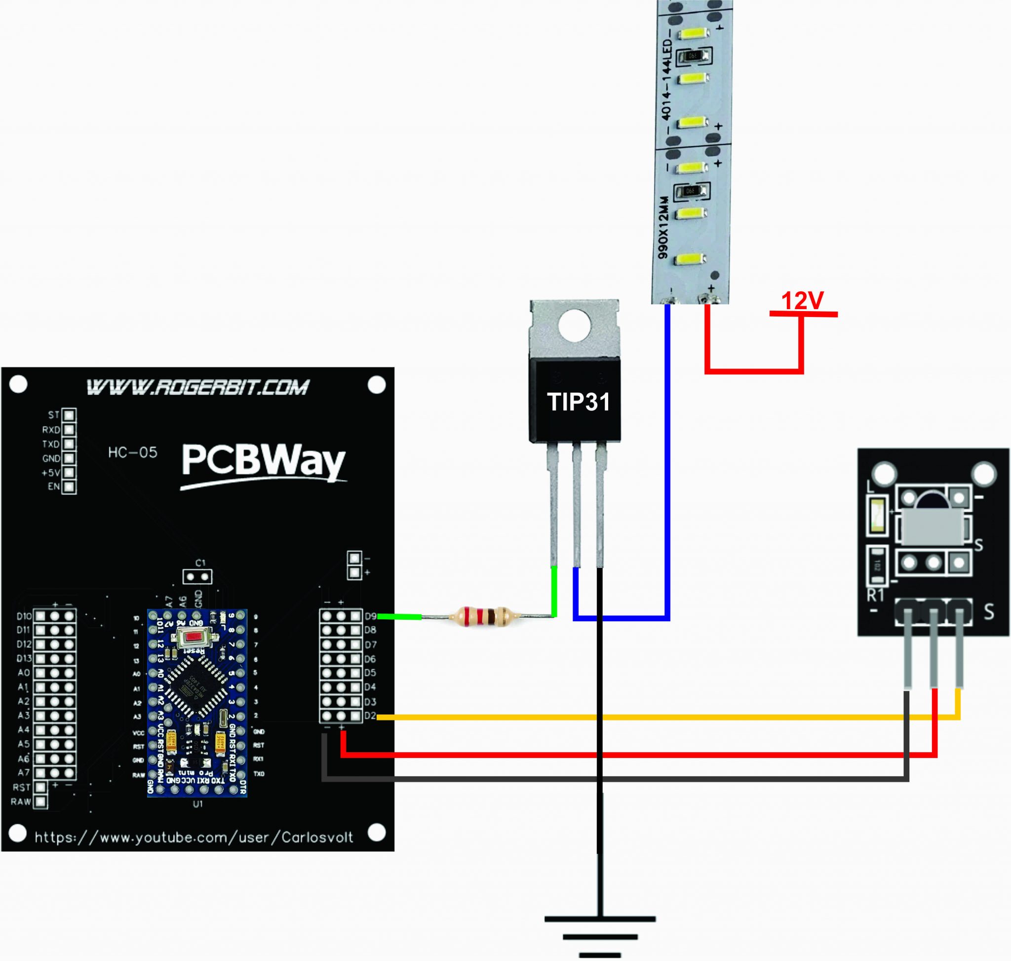 Control de intensidad de tira de led x infrarrojos y arduino – RogerBit